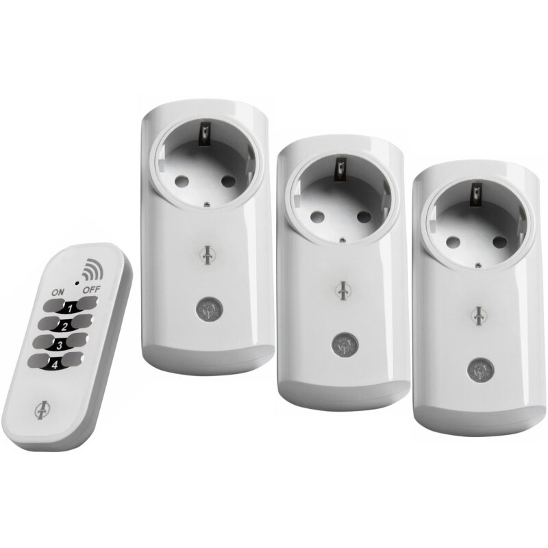ITI-3 Power Funksteckdosen Intertechno 3-fach Set mit Fernbedienung, 32,95